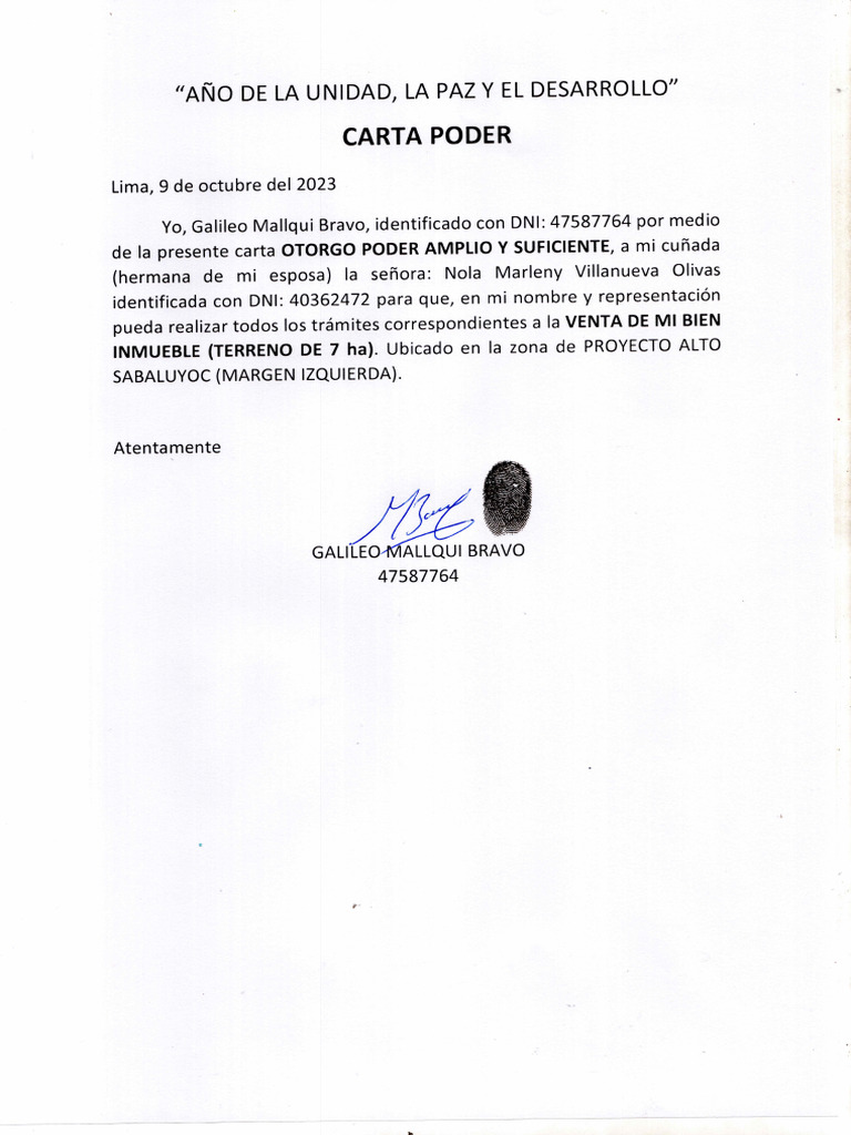 Carta Poder | PDF