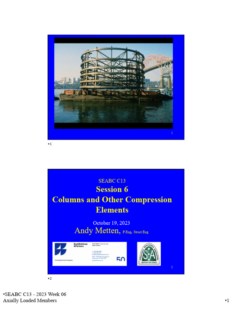 68 36 302-2-SEABC C13 2023 Session6 Axially Loaded Members ...