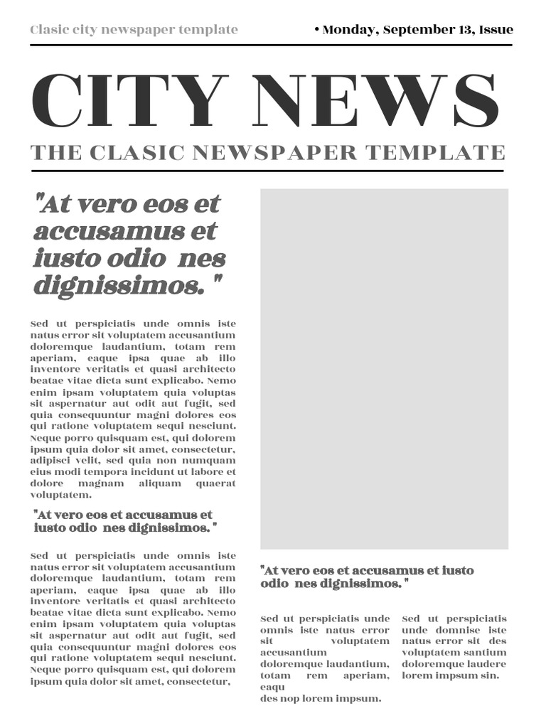 Blank Newspaper Template | PDF
