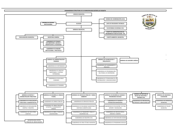 Organigrama-Municipalidad Distrital de Vegueta | PDF | Gobierno local ...