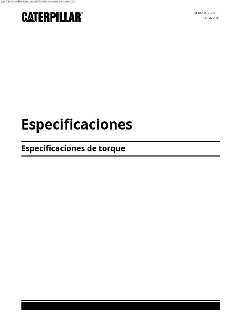 Especificaciones de Torque - En.es | PDF
