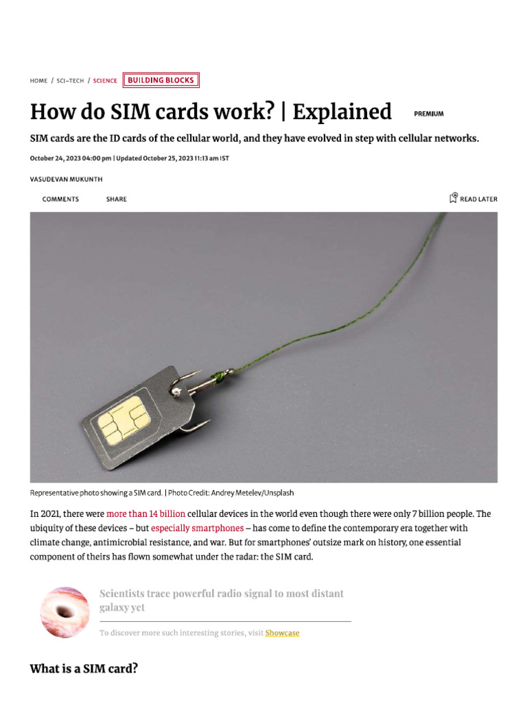 How Do SIM Cards Work | PDF