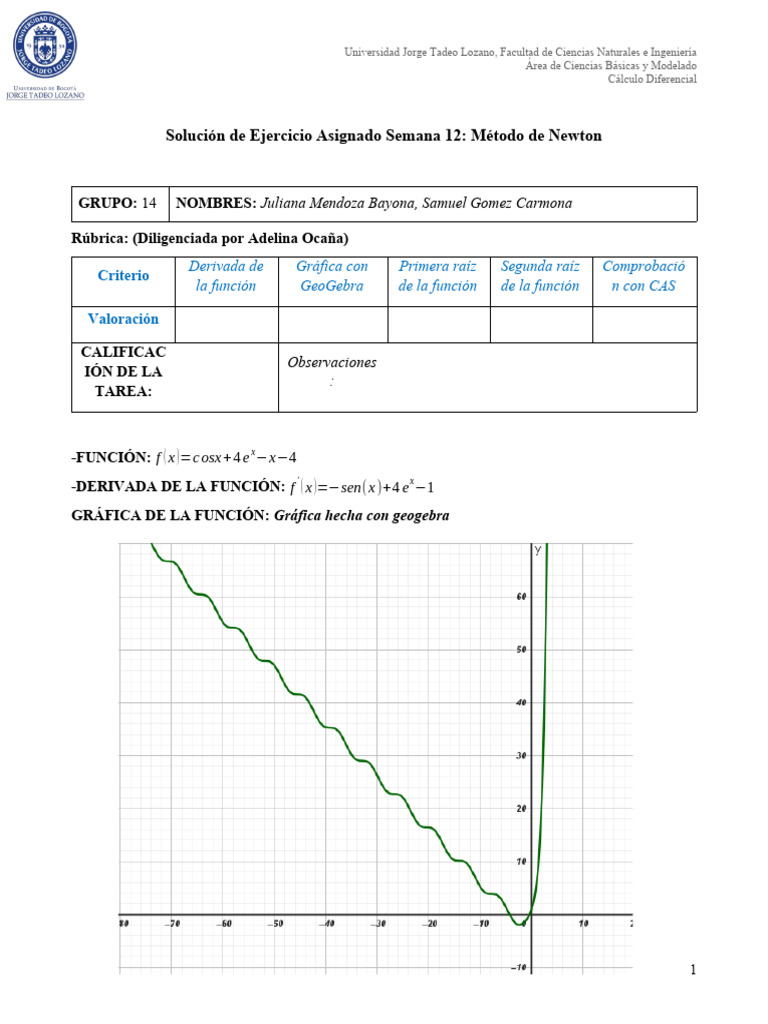 Sol Ejercicio Modelo S12 CD 2023-2S - Método de Newton EJER 2 | PDF | Science | Análisis