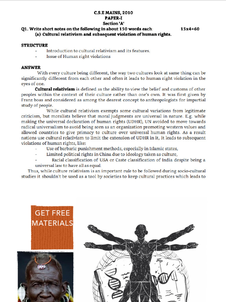 Anthro Solved Papers | PDF