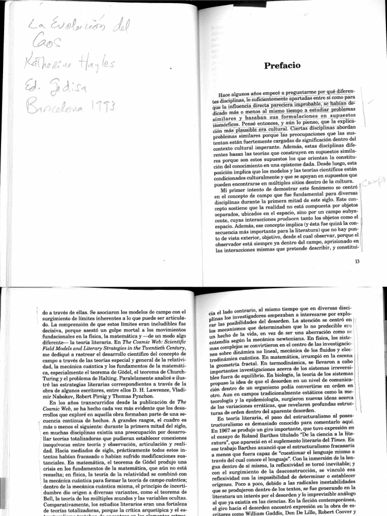 Caosciencialiter Hayles | PDF