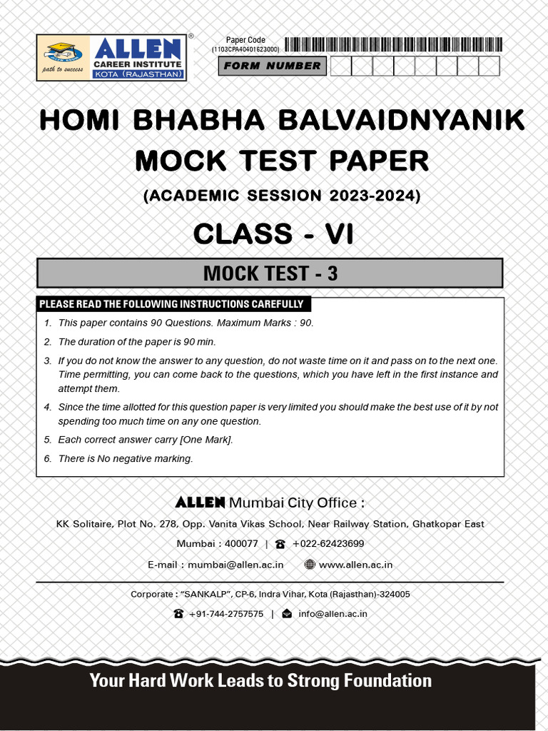 Test-3 (HBBV) Class-6 | PDF | Digestion | Chemistry