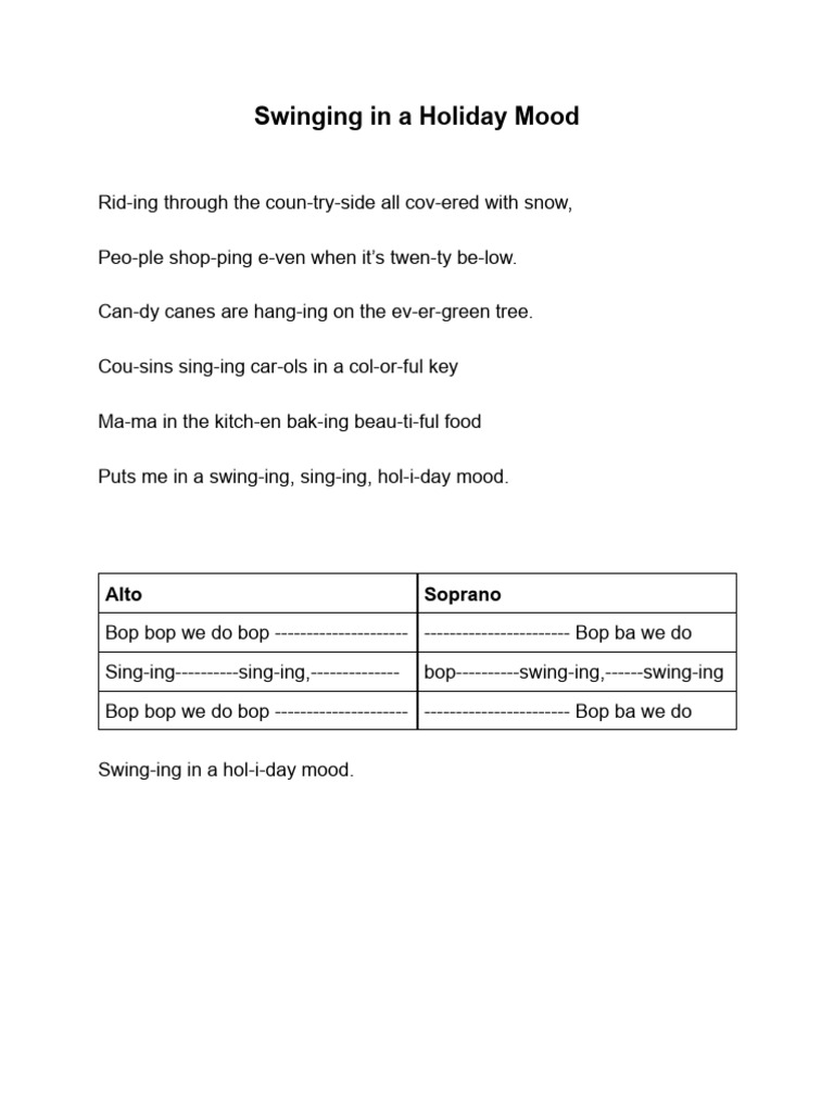 Swinging in A Holiday Mood | PDF | Cooking, Food & Wine | Art
