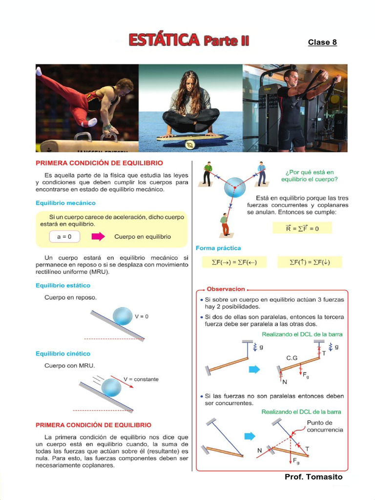 Clase 8 Estática Ii | PDF | Mecanica clasica | Naturaleza