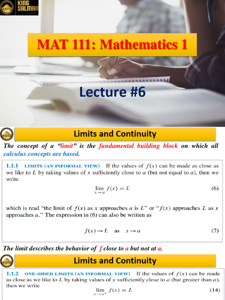 Lecture #6 | PDF | Continuous Function | Function (Mathematics) Lecture #6 | PDF | Continuous Function | Function (Mathematics)