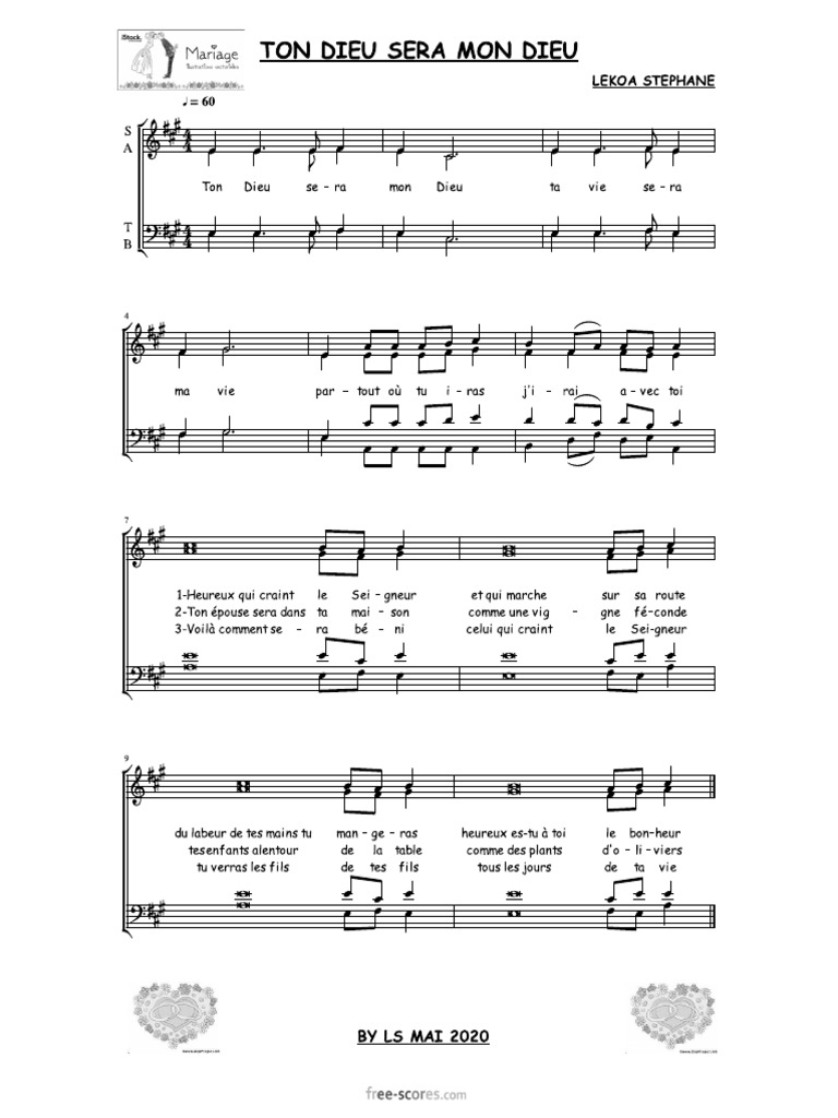 Ton Dieu Sera Mon Dieu | PDF
