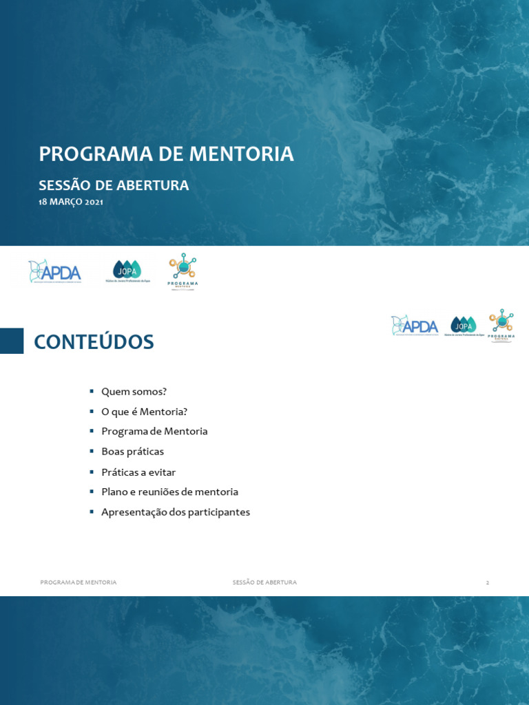 Mentoria para Jovens no Setor de Água | PDF | Aprendizaje | Relaciones laborales