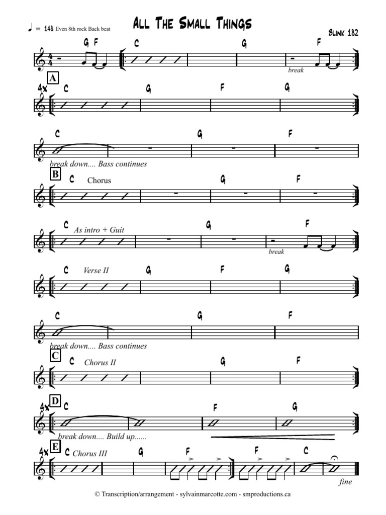 All The Small Things | PDF | Musical Forms