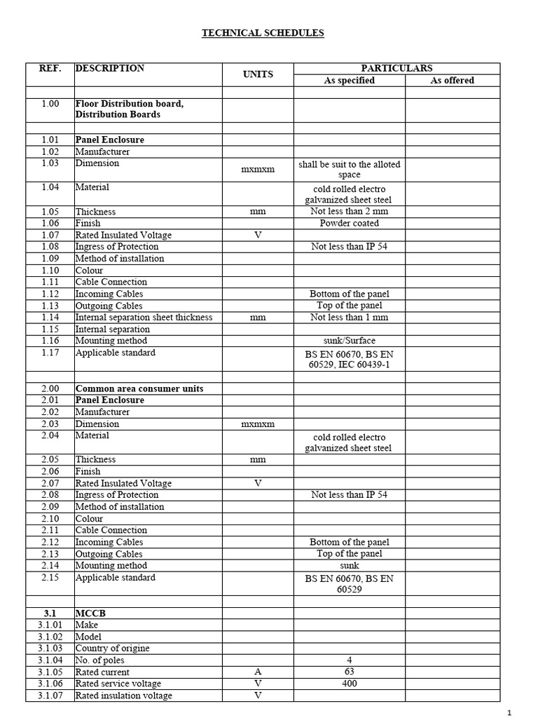 Technical Schedule Apeksha | PDF | Insulator (Electricity) | Components