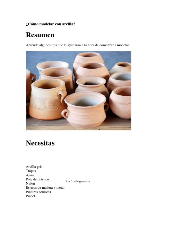 Cómo Modelar Con Arcilla | PDF