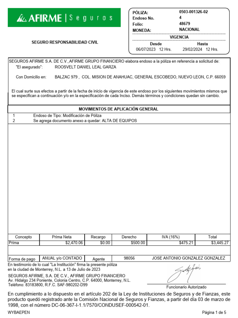 Poliza | PDF | Póliza de seguros | Bancos