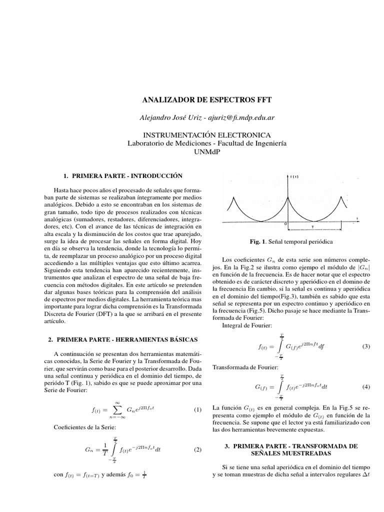 Analizador Esp FFT | PDF | Transformada rápida de Fourier ...