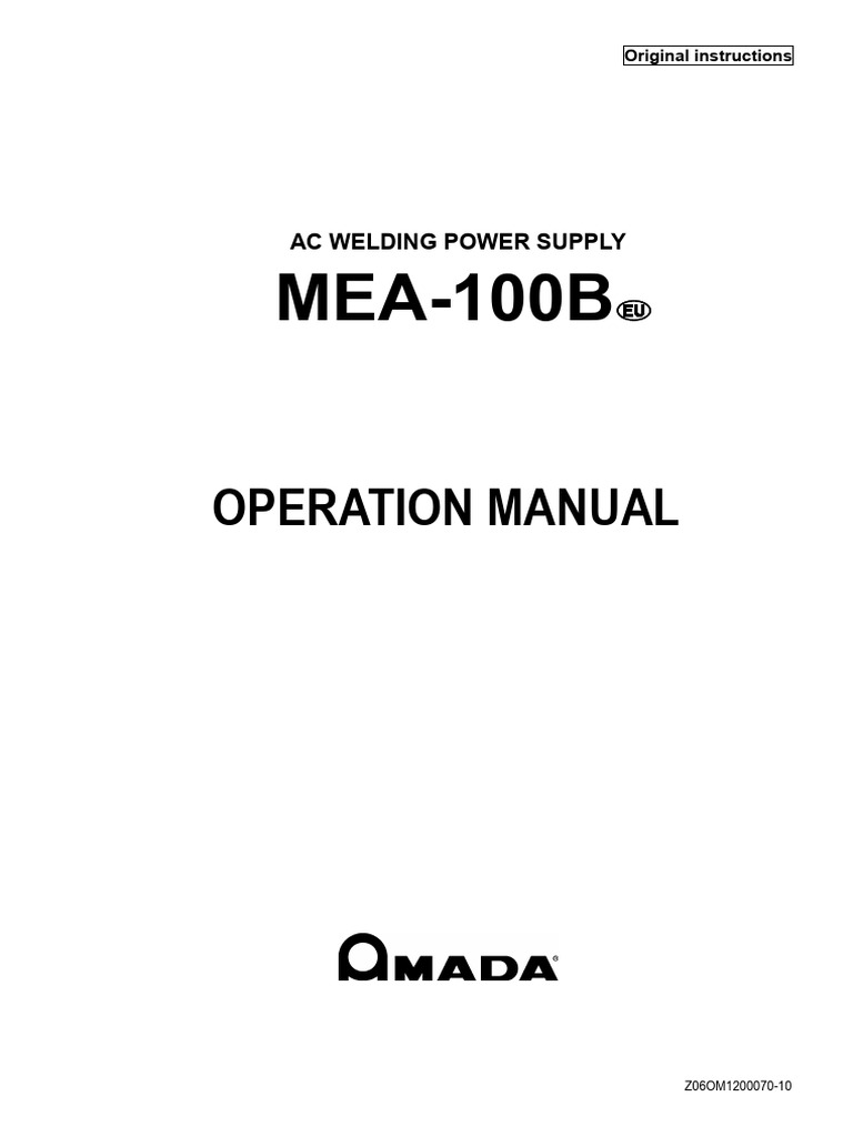 MEA 100B Operations Manual | PDF | Power Supply | Computer Monitor
