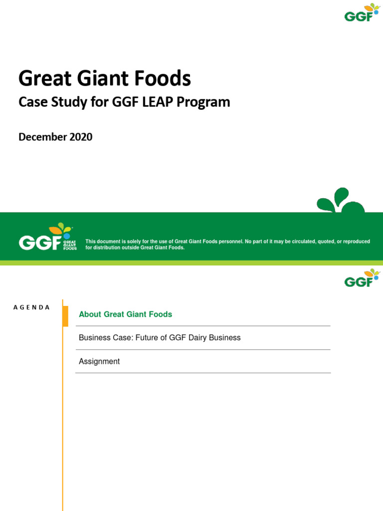 Business Case Presentation LEAP | PDF | Yogurt | Milk