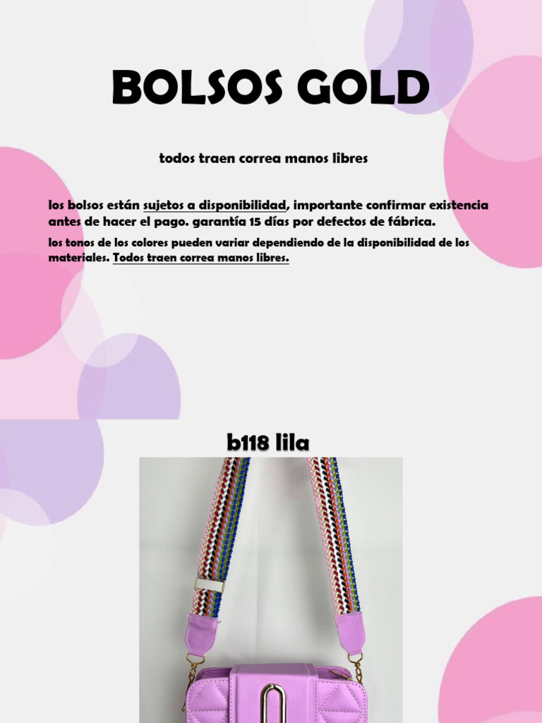Bolsos Gold 8 | PDF