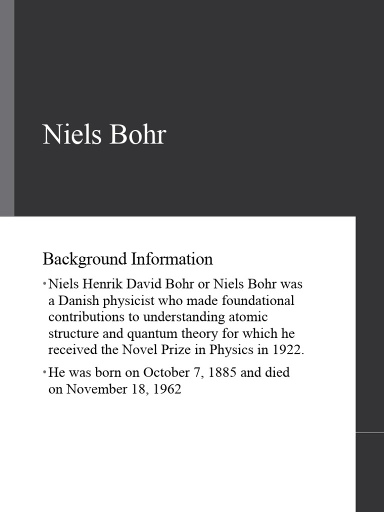 Niels Bohr | PDF