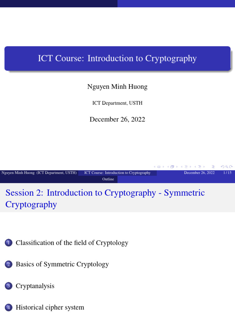 Session 2 | PDF | Cryptography | Cryptanalysis