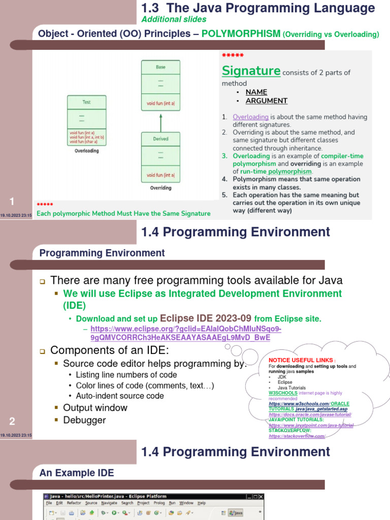 Presentation For Object Oriented Programming Pdf
