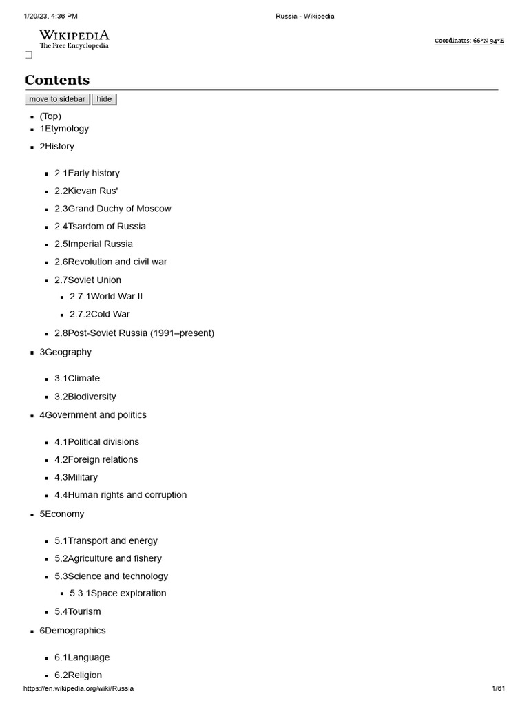 Russia - Wikipedia | PDF | Russia | World Politics