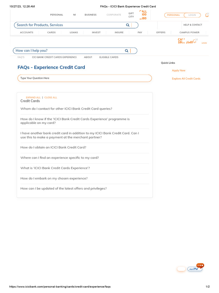 ICICI Bank Credit Card FAQs | PDF | Credit Card | Banks