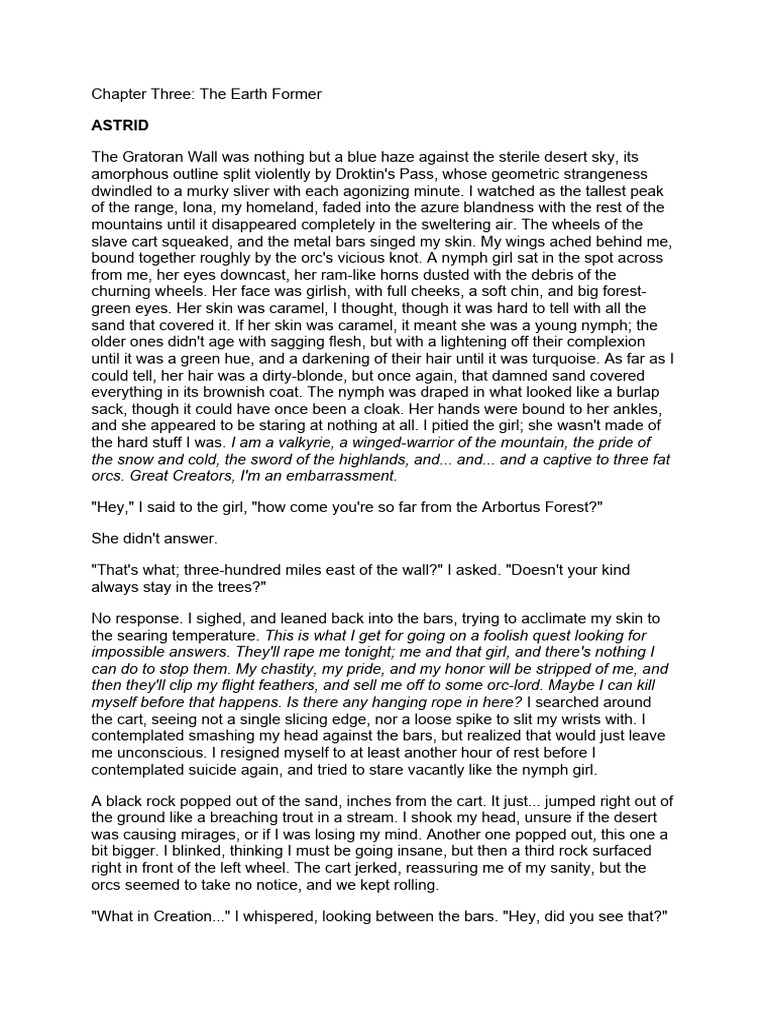 The Creators by Whitewalls - Book 1 - Chapter 3 - The Earth Former ...