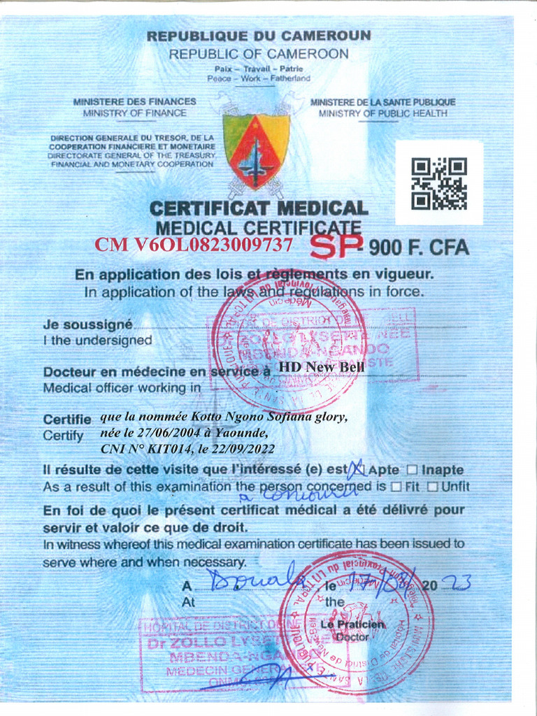 Certif Medical | PDF