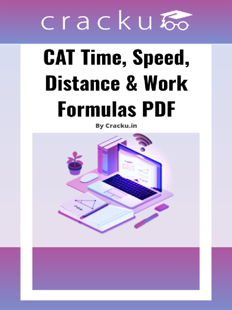 CAT Time, Speed, Distance & Work Formulas PDF | PDF | Speed | Mean