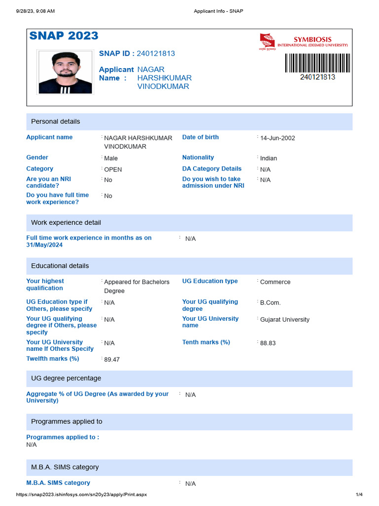 Snap Form | PDF | Service Industries