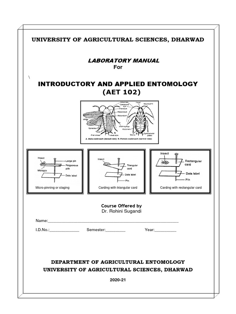 AET-102-Introductory & Applied Entomology | PDF | Insects | Hexapoda