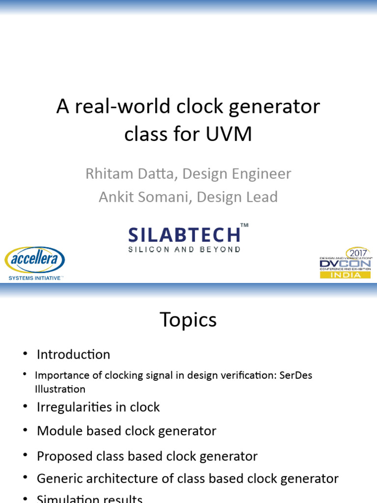 A Real World Clock Generator Class For UVM | PDF | Low Pass Filter ...