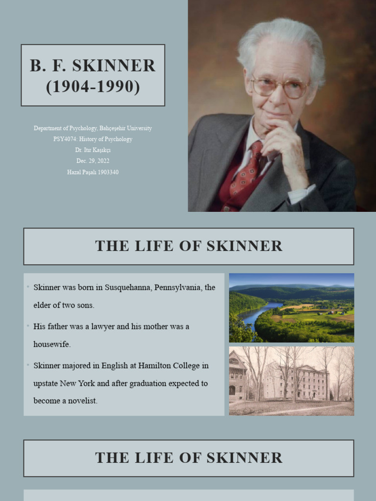 B. F. Skinner | PDF | Behaviorism | Psychology