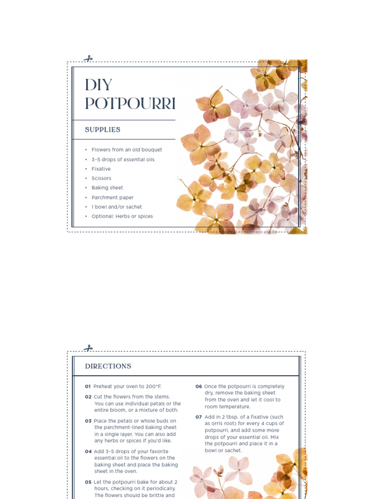 DIY Potpourri: Easy Home Guide | PDF | Cooking, Food & Wine
