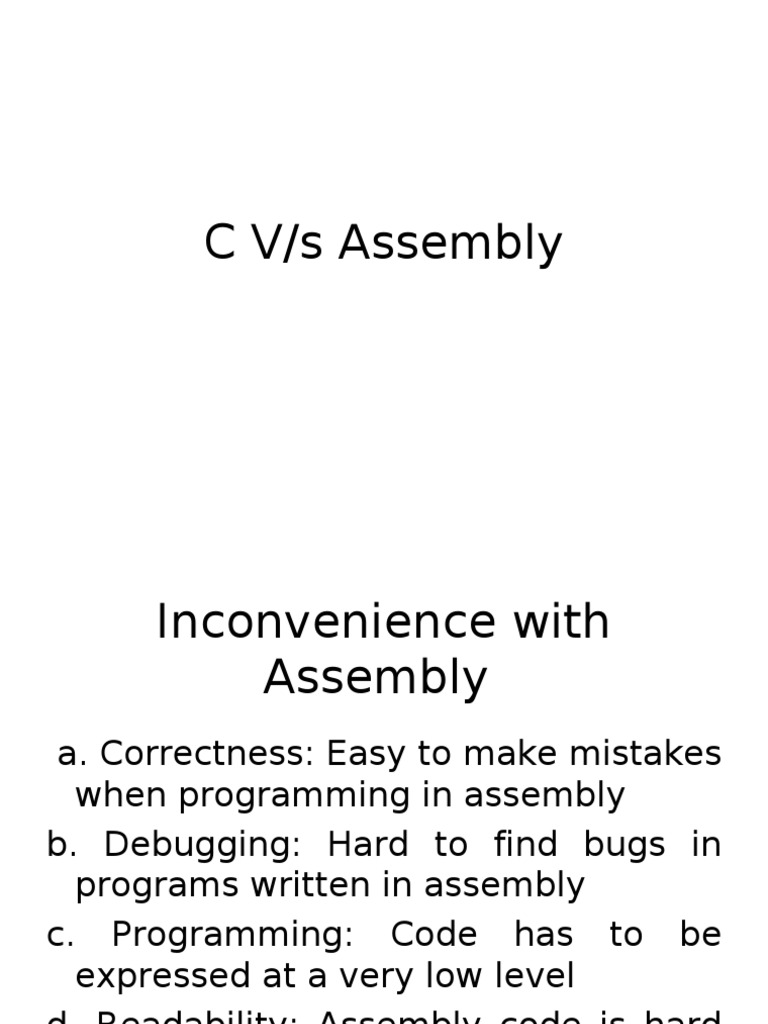 C and Assembly | PDF | Computer Program | Programming