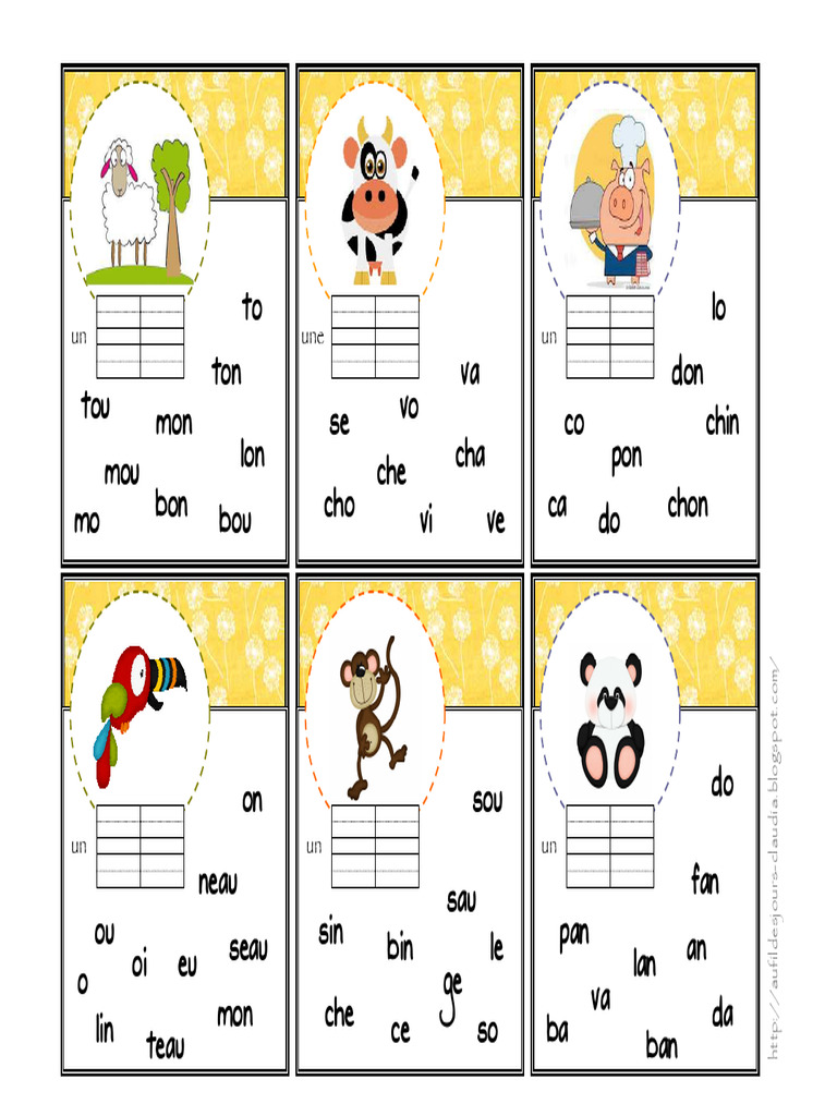 Exercices de syllabes pour maternelle | PDF