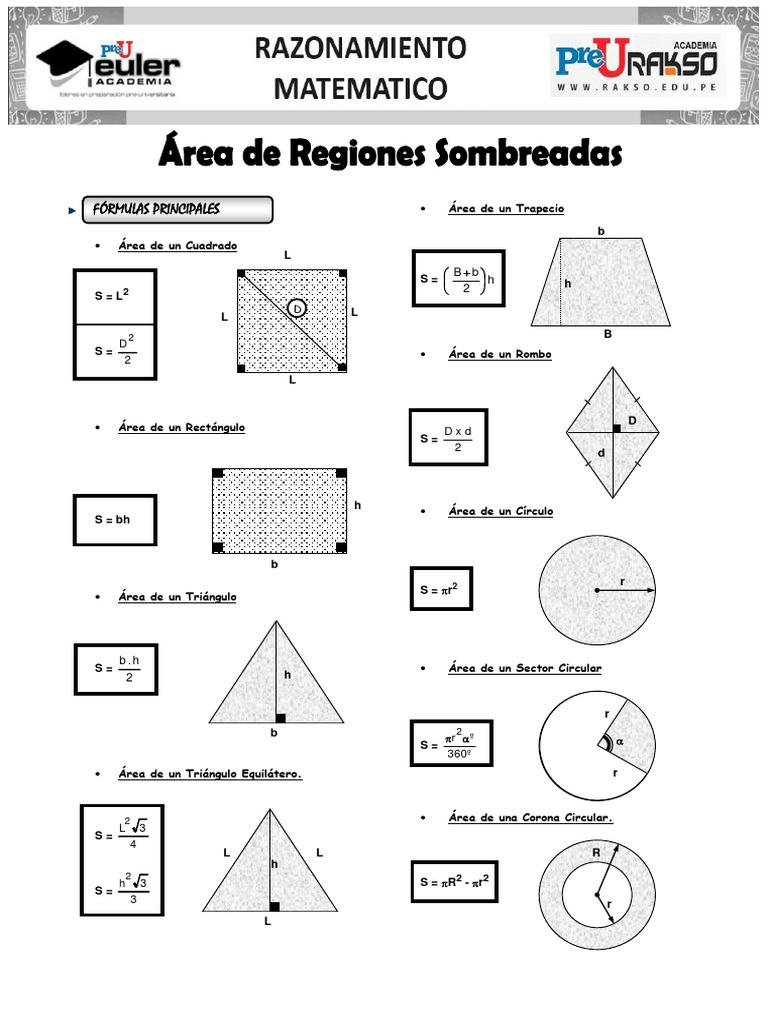 Área de Regiones Sombreadas RM Euler | PDF | Matemática Elemental ...