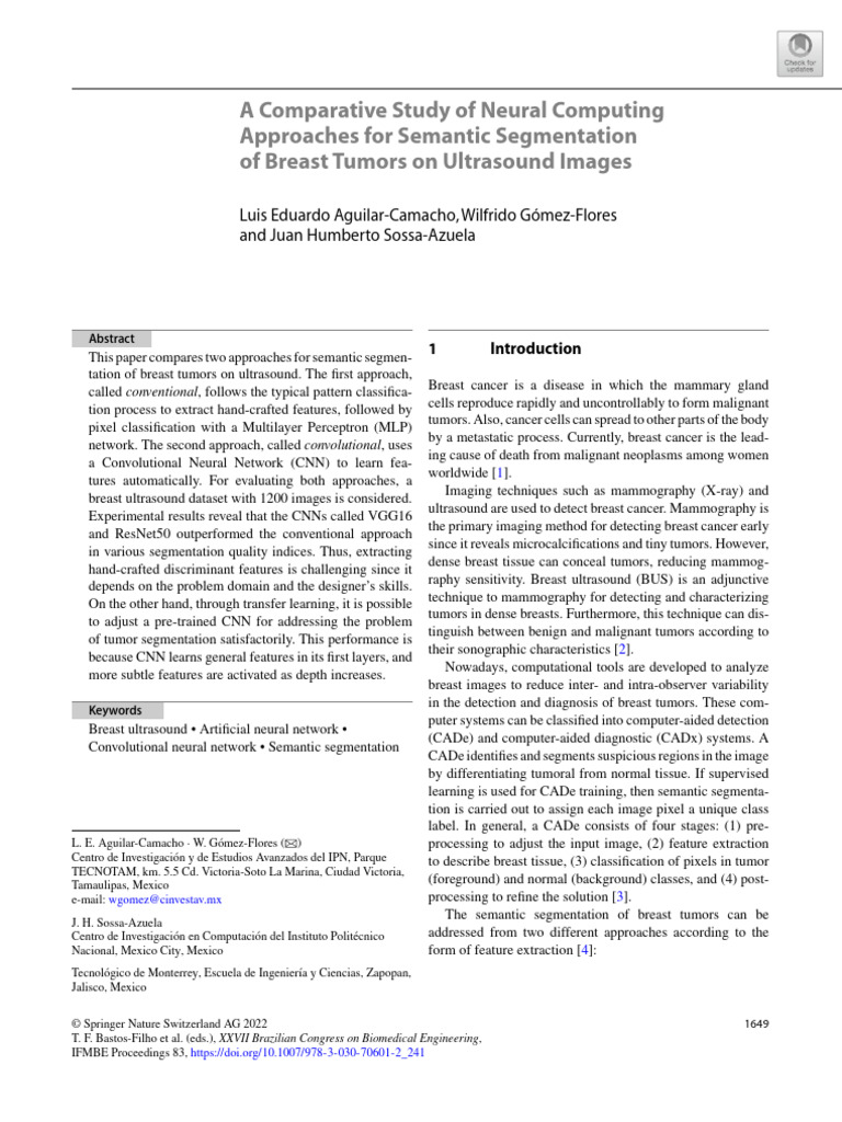 2020-A Comparative Study of Neural Computing Approaches For Semantic Segmentation of Breast ...