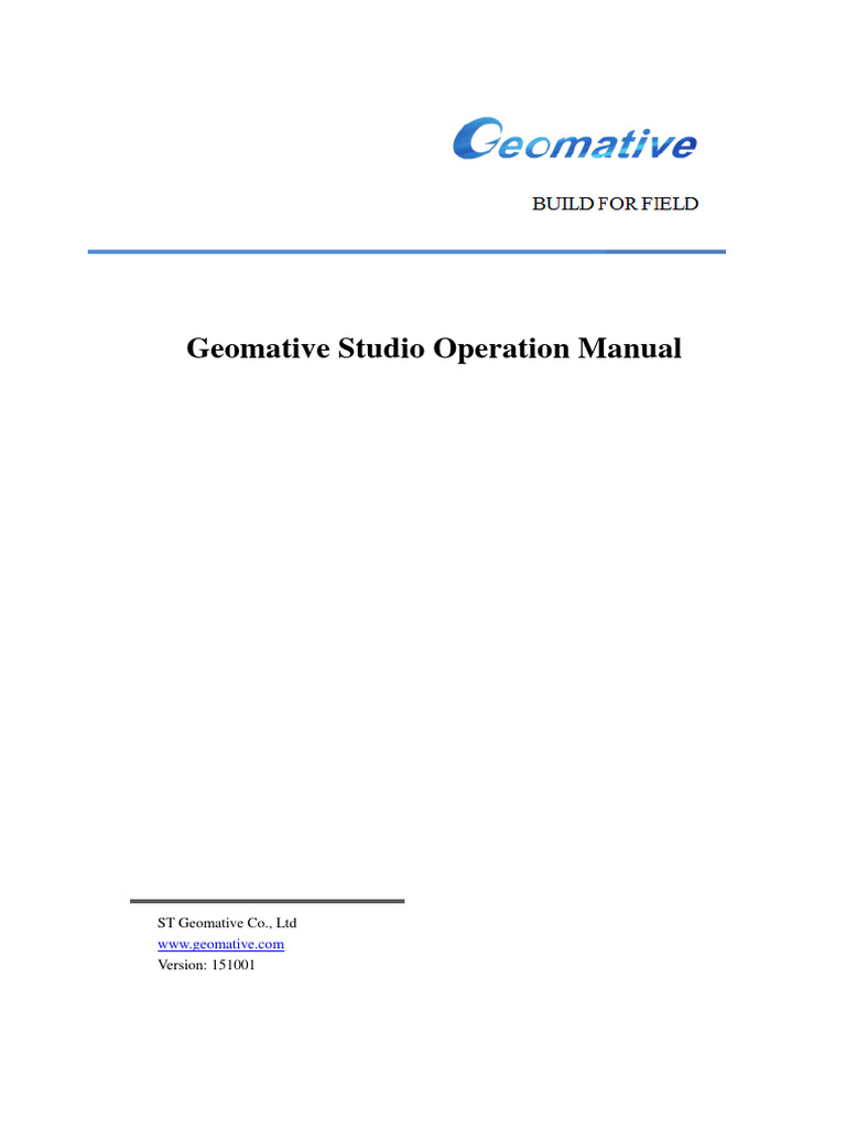 Geomative Studio User Manual Guide | PDF | Device Driver | Microsoft Excel