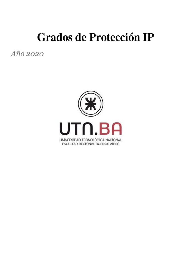 10-Grados de Proteccion IP | PDF | Informática | Electricidad