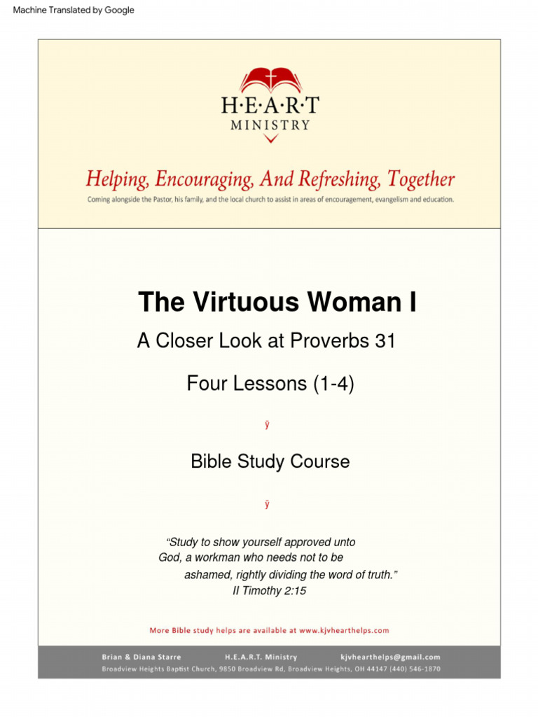 Virtuous Woman I, II, III 100810 | PDF | Jesus | Thou
