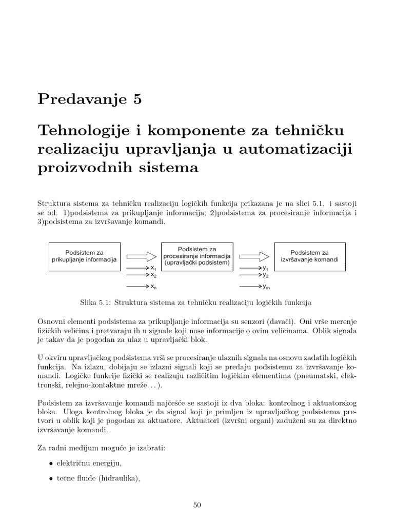 Predavanje 5 Tehnologije I Komponente Za Tehni Cku Realizaciju ...