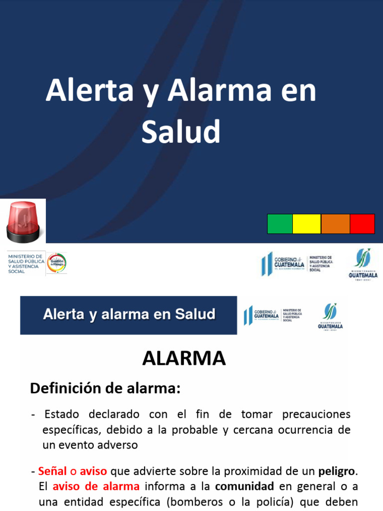 Alerta y Alarma en Salud: Definiciones y Niveles | PDF | Emergencia