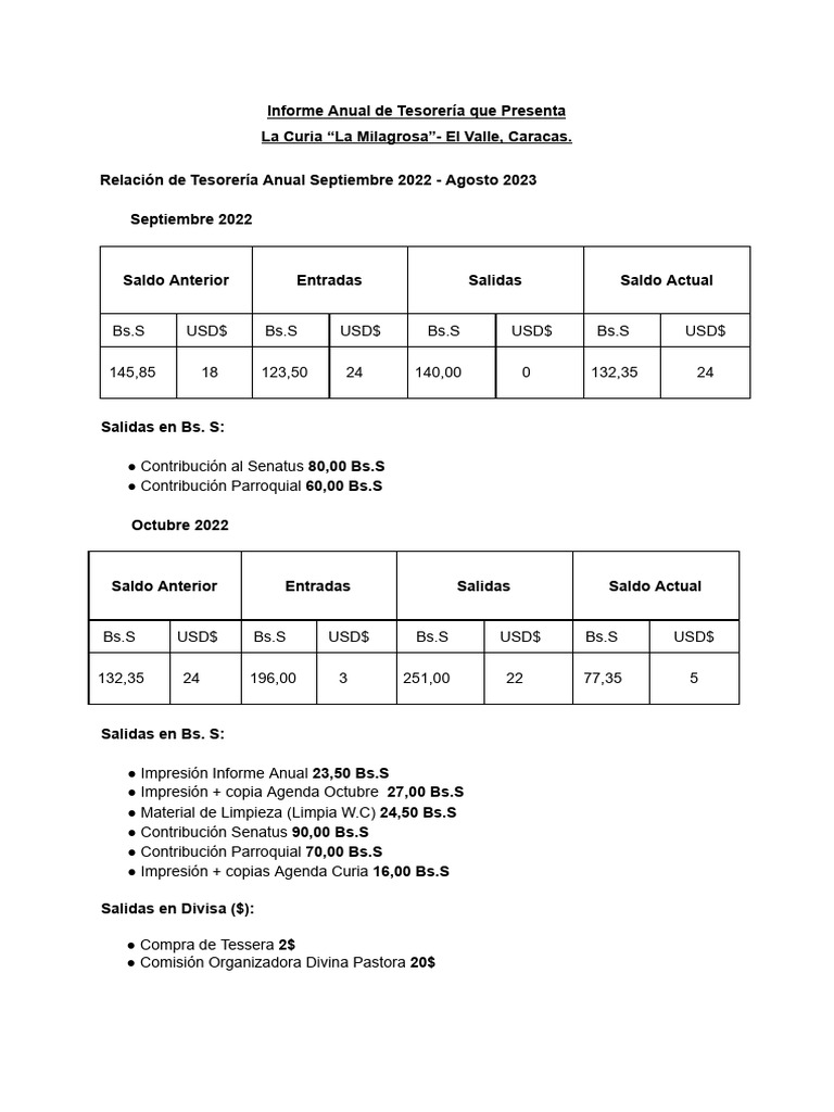 Informe Anual de Tesorería - LDM | PDF | Mercado de divisas | Moneda