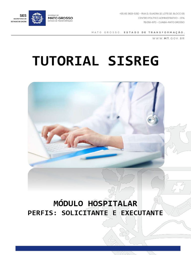 Tutorial Sisreg: Módulo Hospitalar | PDF | Senha | Estado
