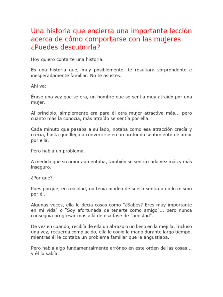 Una Historia Que Encierra Una Importante Lección Acerca de Cómo ...