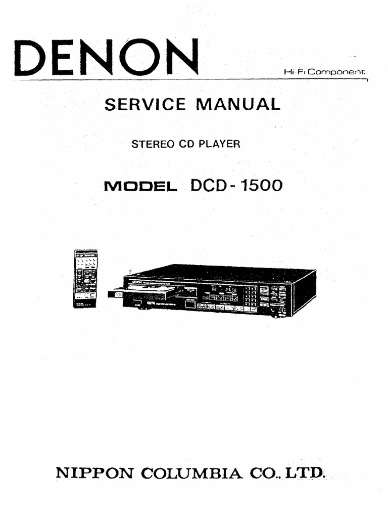 Denon DCD-1500 | PDF