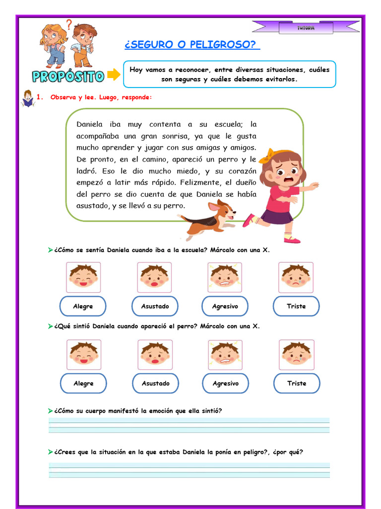 Tutoria Seguro o Peligroso | PDF